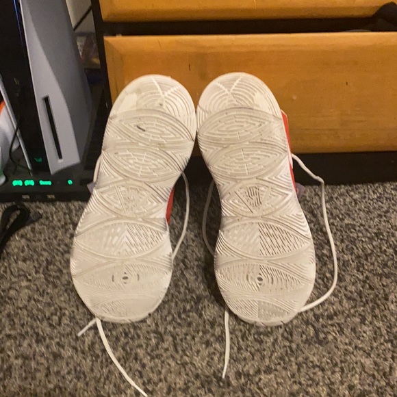 Nike | Shoes | Nike Kyrie 5 Red And White Custom | Poshmark